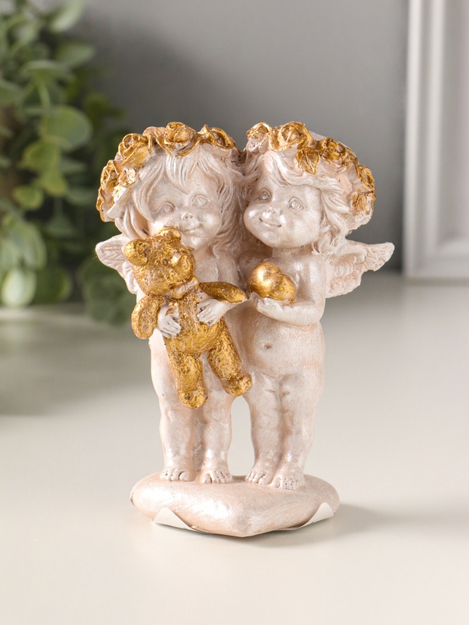 Фигурка Сима-Ленд «Ангелочки пара», полистоун, размер 13×10×5 см