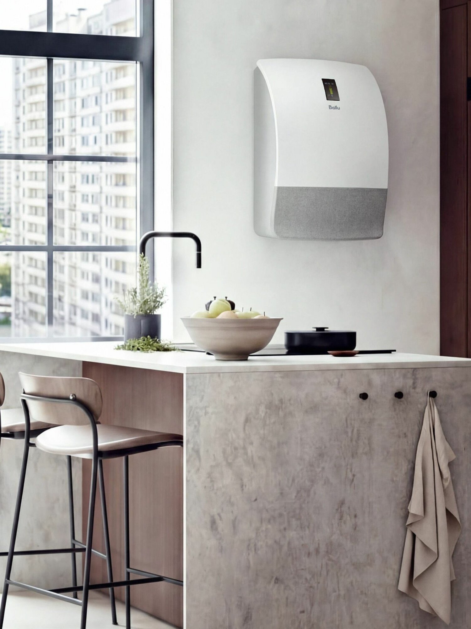 Очиститель воздуха приточный Ballu ONEAIR ASP-200S (белый/серый)