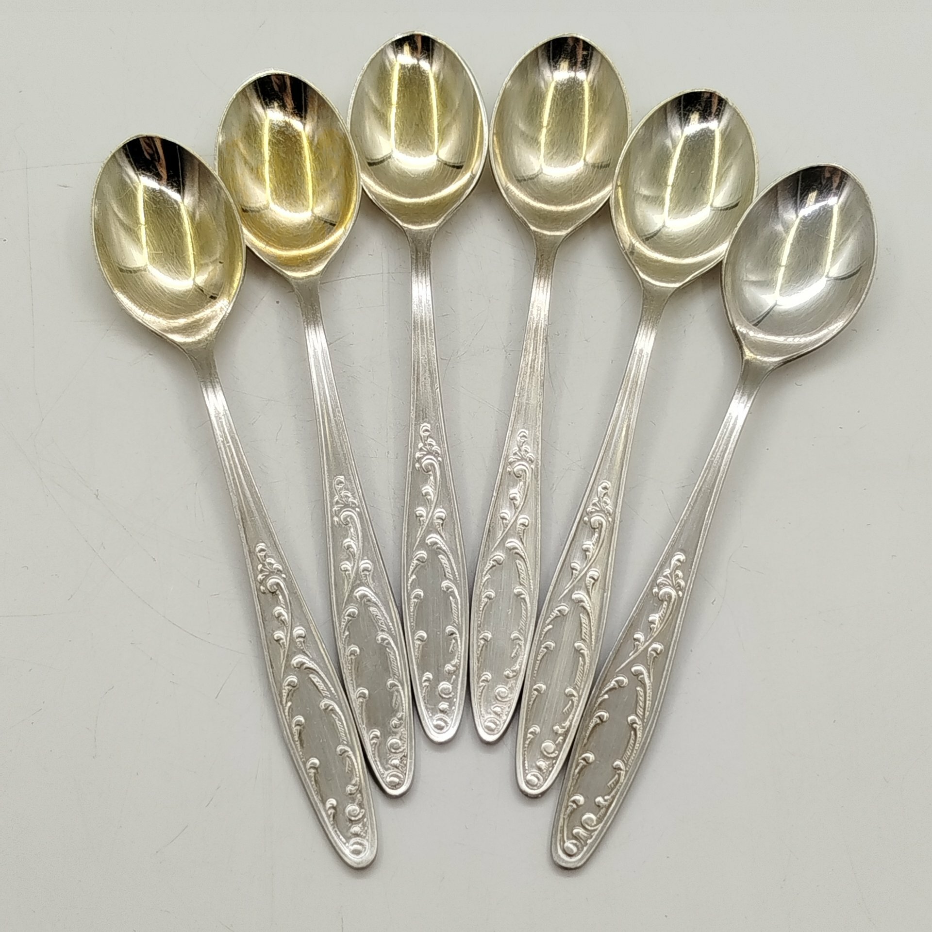 Набор чайных ложек "Пламя" на 6 персон, мНЦ (медь-никель-цинк)