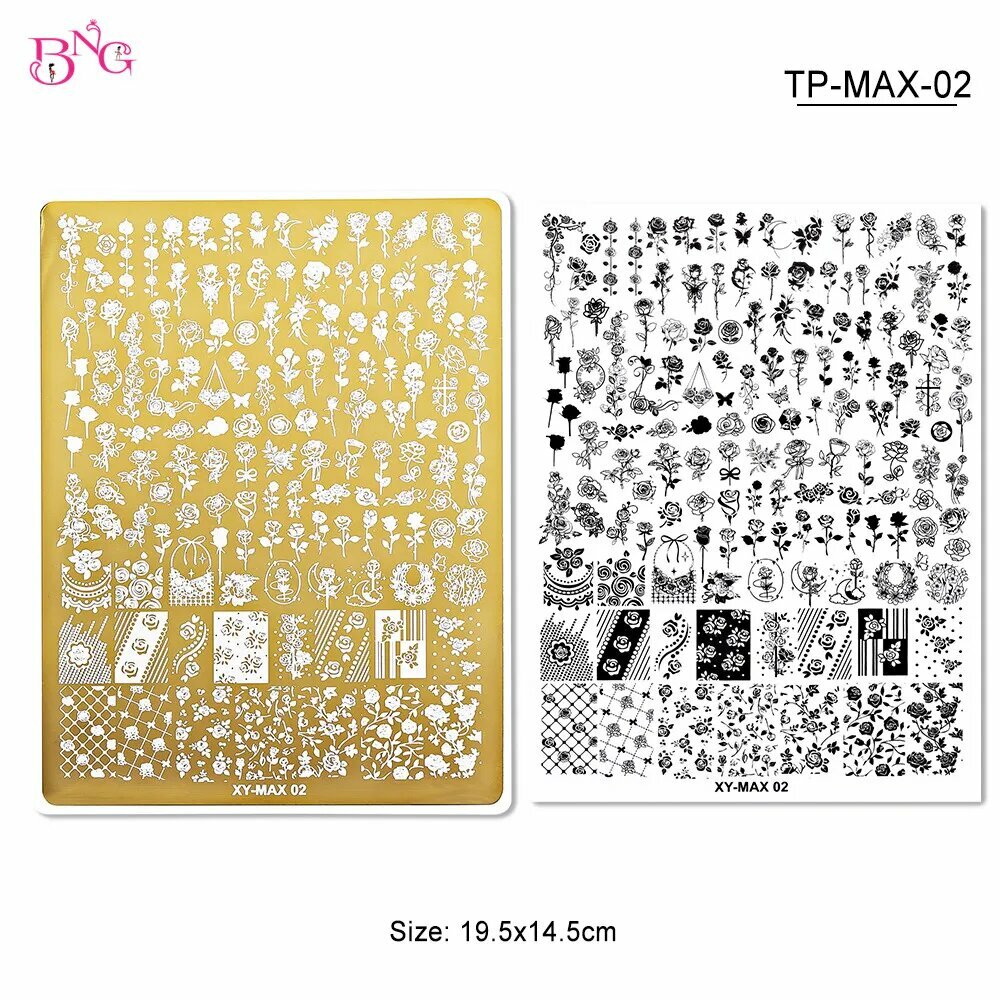 Трафарет для стемпинга BNG TP-MAX-02, нержавеющая сталь