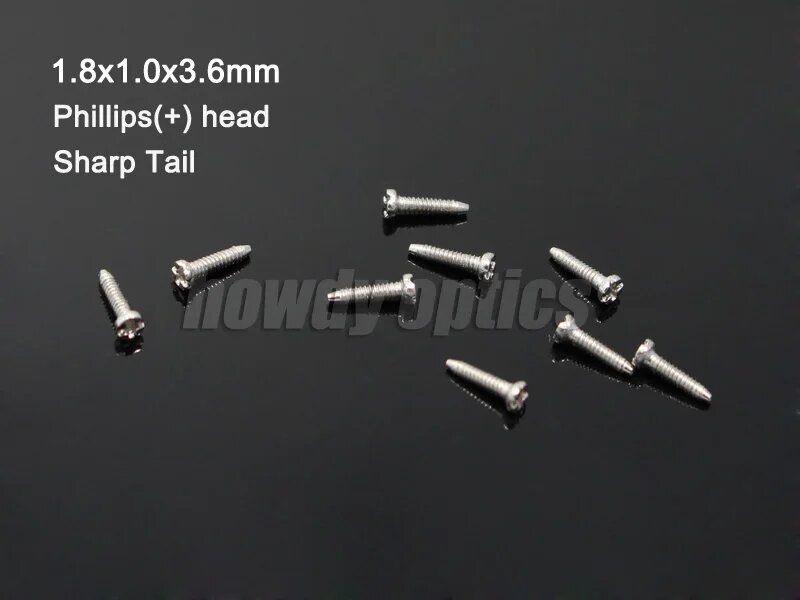 Винты 1.8x1.0x3.6mm Phillips(+) Sharp Tail, Цвет: B 1 0x3 6