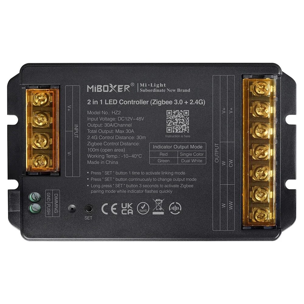 MiBOXER HZ2 2in1 30A LED контроллер 2.4G/Zigbee