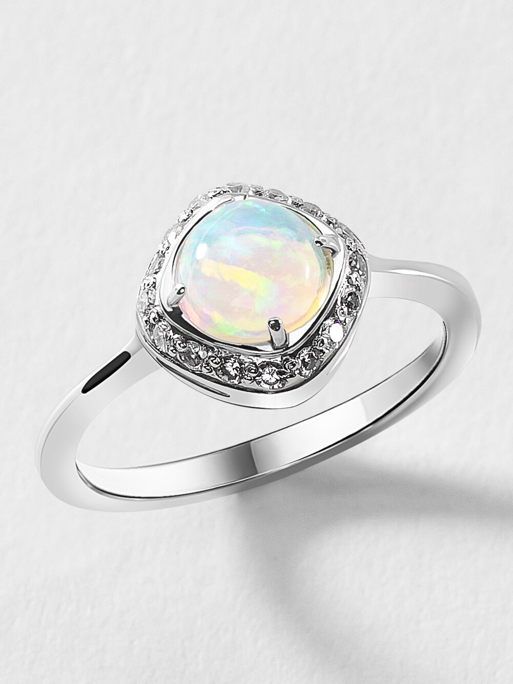 Кольцо, серебро, 925 проба, родирование