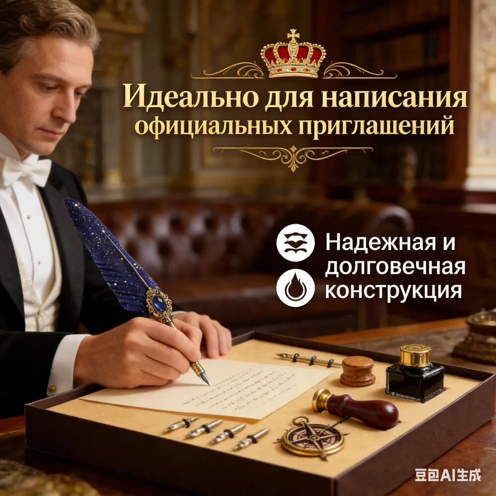 Набор для каллиграфии Перьевая, Для каллиграфии, цвет: Черный, 1 шт.