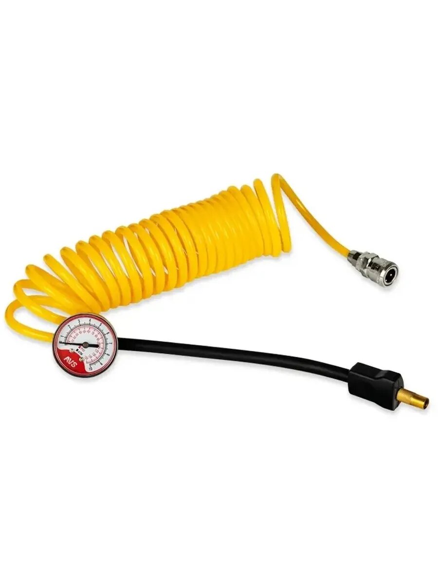 Универсальный шланг-удлинитель с манометром для компрессоров