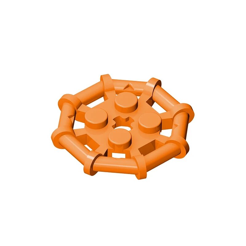 GOBRICKS 75937, 10 шт, модифицированные пластиковые блоки 2x2 Оранжевый, 021