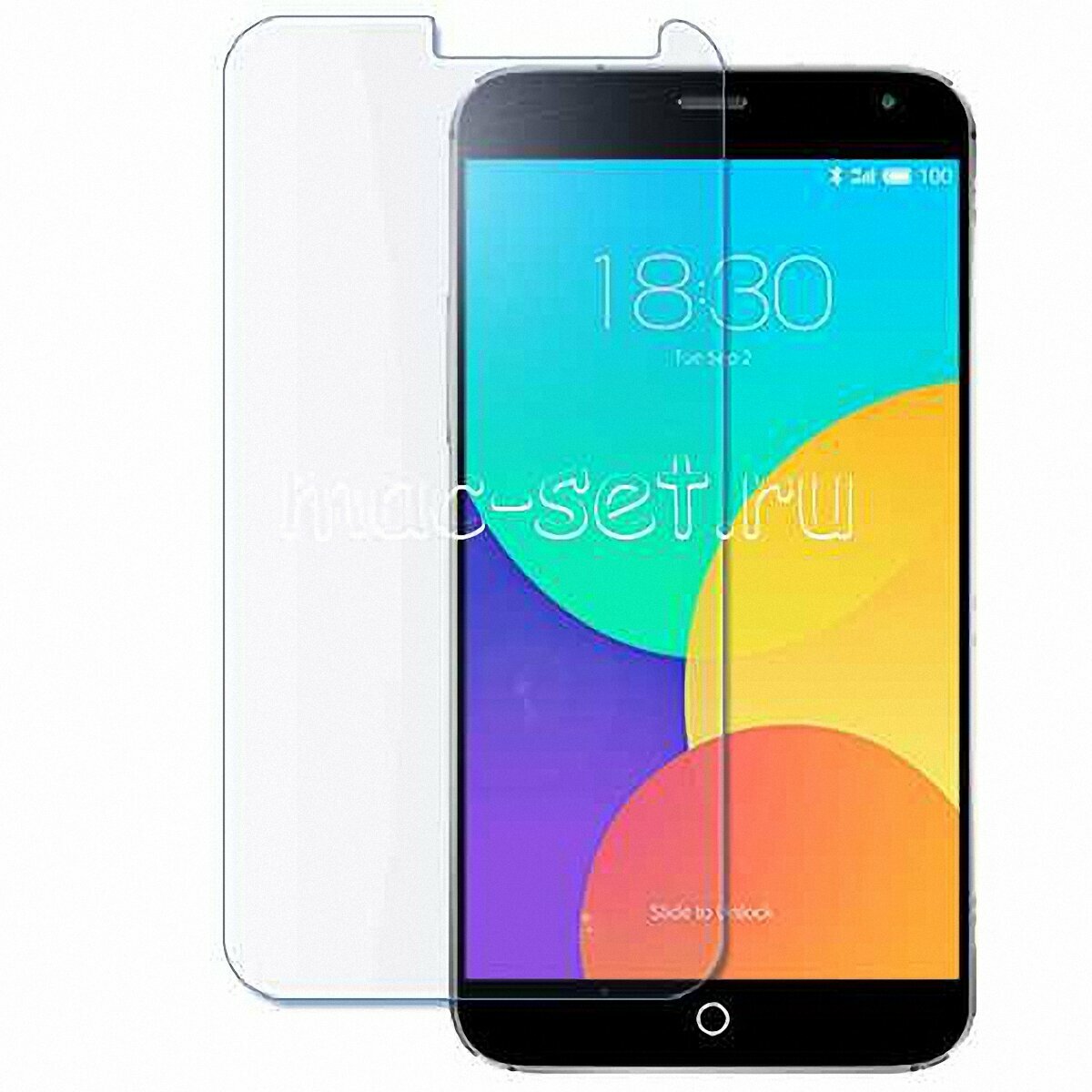 Защитное стекло для Meizu MX4 прозрачное на плоскую часть экрана