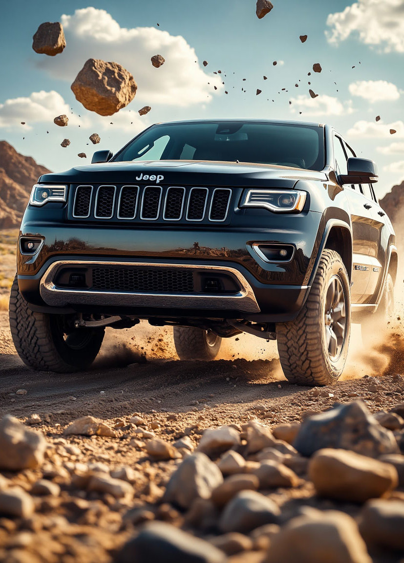 Интерьерная картина на холсте на подрамнике 50х70 машина Jeep Grand Cherokee 2