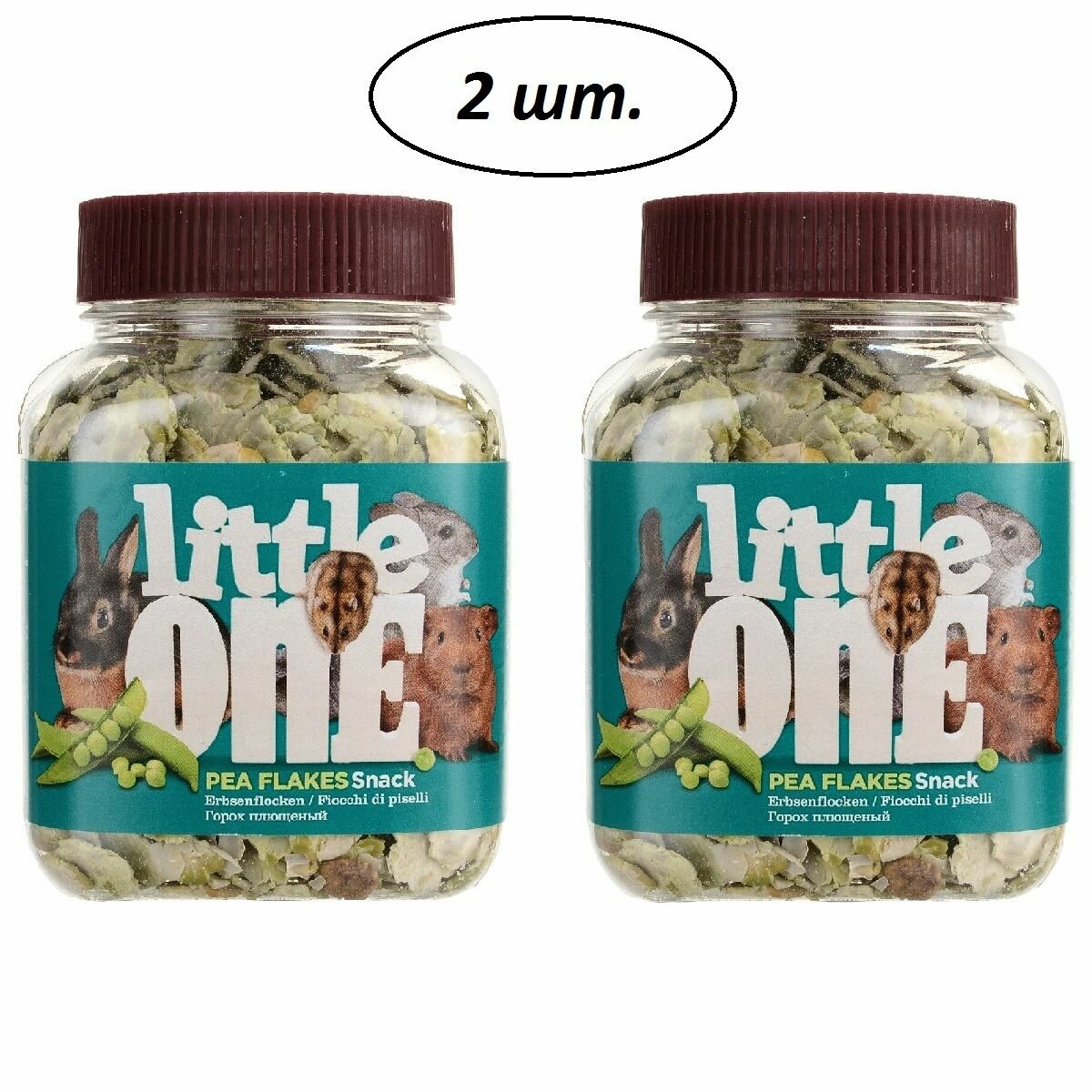 Little One Лакомство для грызунов Горошек плющеный 230г (2 штуки)