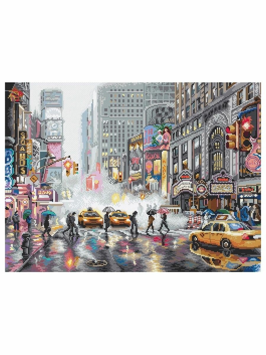 Набор для вышивки Amishop "Улицы Нью-Йорка", 16CT, 30 x 41 см, 53 цвета, 255 x 189 стежков