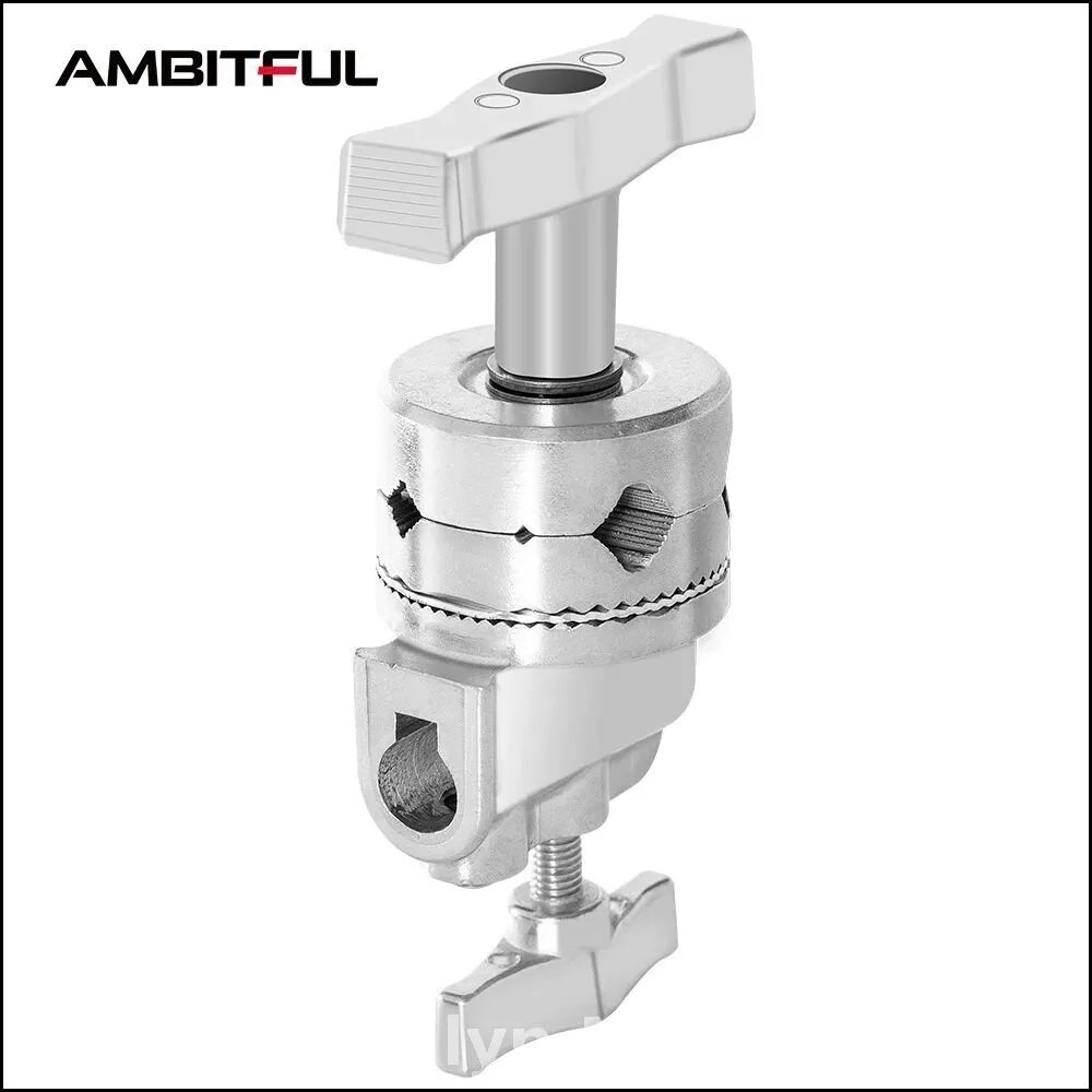 Ambitful Сверхмощная головка захвата 1,5 см C-Stand Монтажный адаптер Металлический держатель для легкой подставки