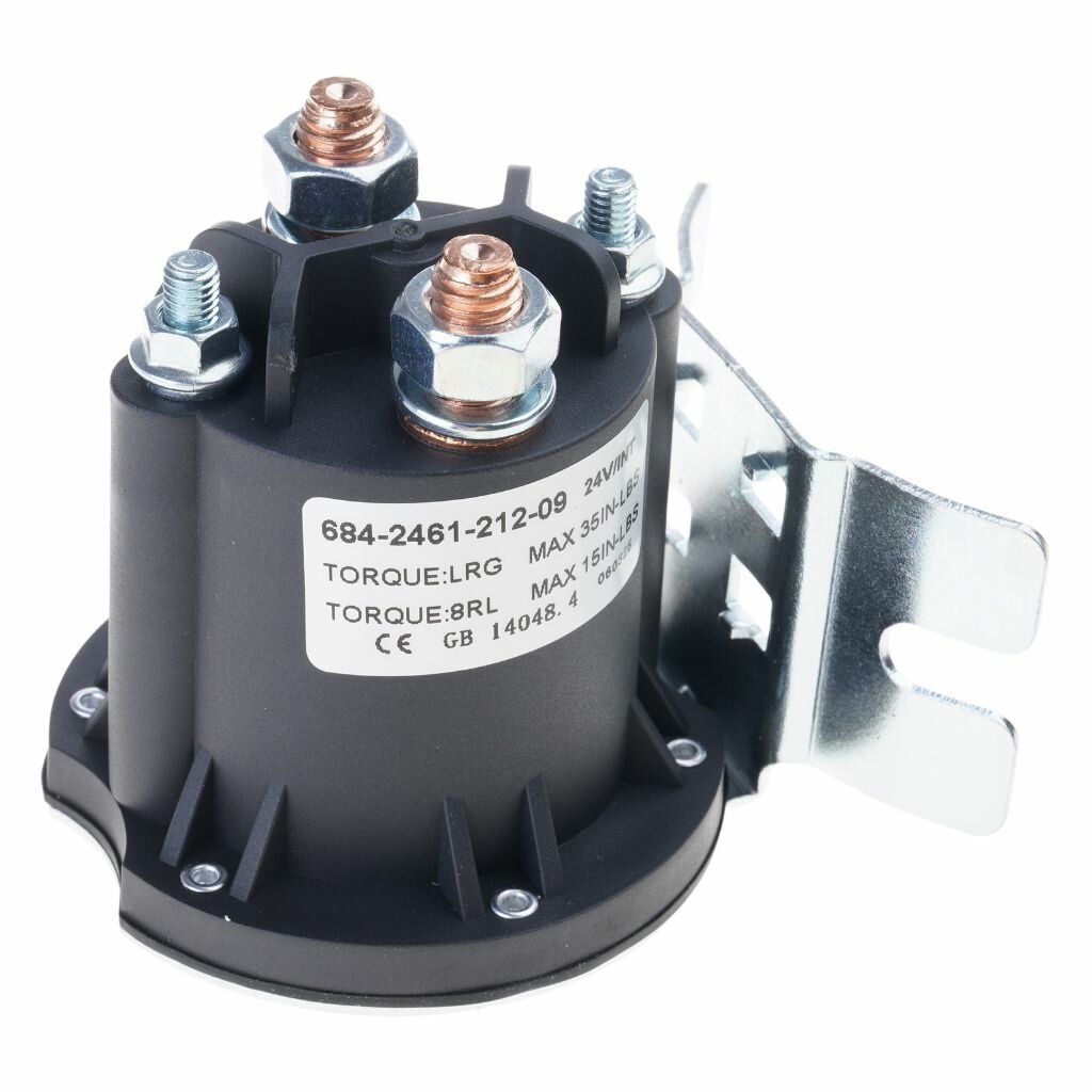Реле стартера 12V/24V 200A для погрузчика — контактор 200A с металлическим корпусом и цветными клеммами, простая установка