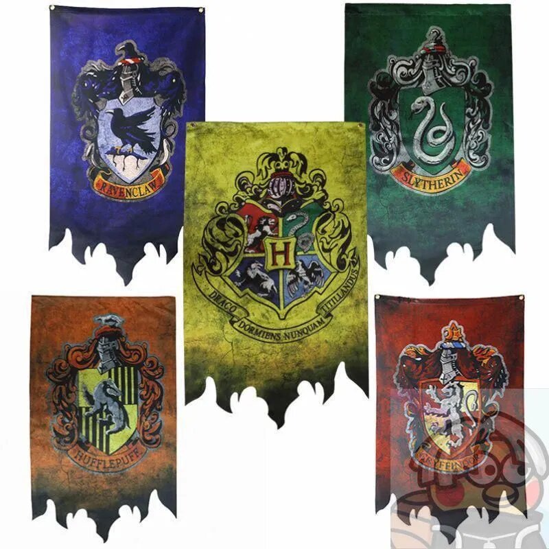 5 Баннеры на стенах Волшебного Дома Гарри Поттера Хогвартса, Harry Potter праздничные флаги для вечеринок, 30X50CM66