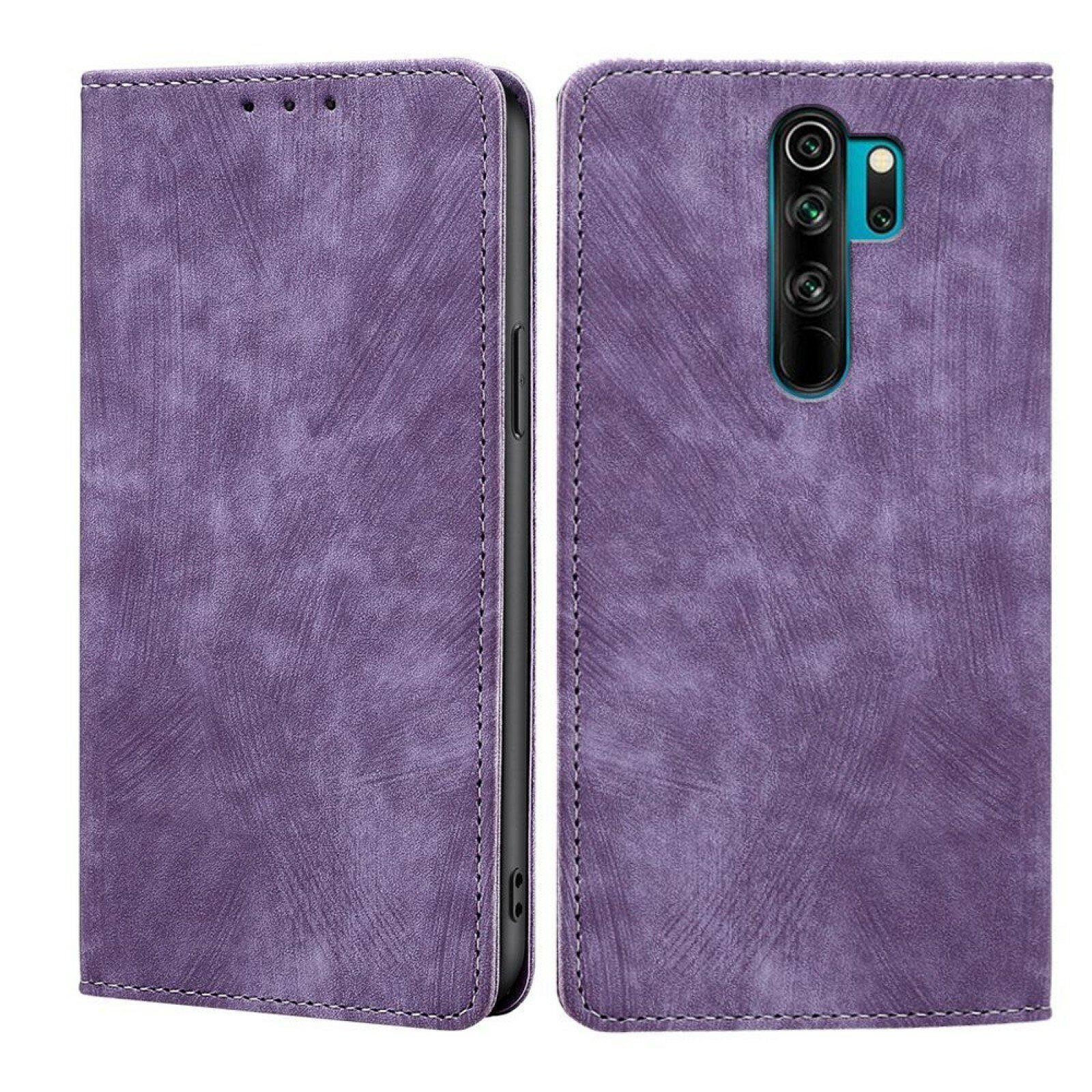 Чехол-книжка MyPads для Xiaomi Redmi Note 8 Pro фиолетовый мягкий и износостойкий