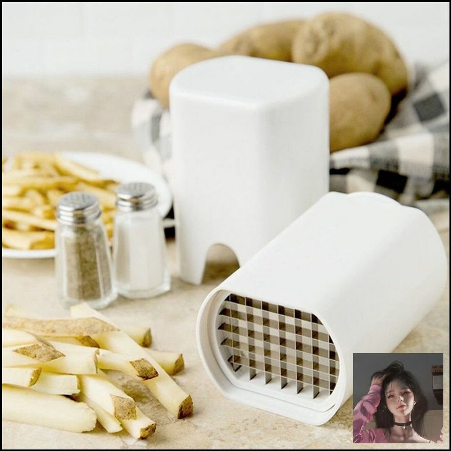 (Ручная) Картофелерезка / Машинка для резки картофеля фри из нержавеющей стали / Овощерезка