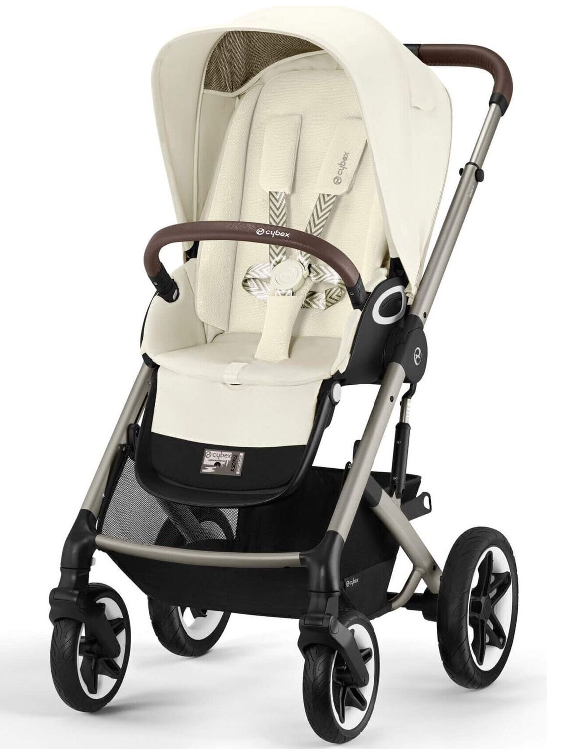 Коляска прогулочная Cybex Talos S Lux TPE Seashell Beige с дождевиком