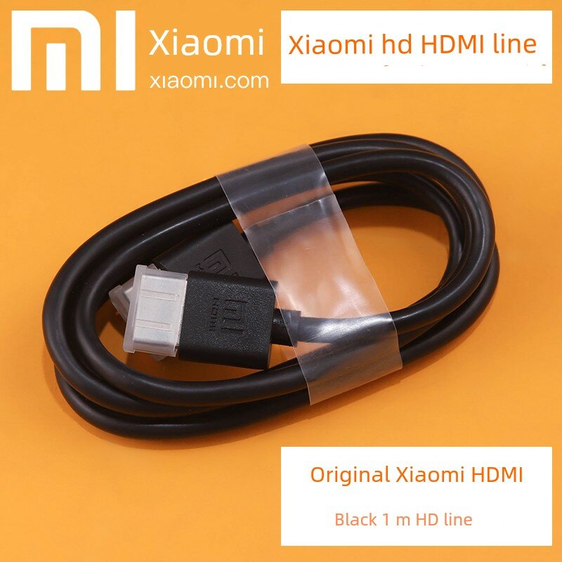 Оригинальный кабель HDMI Xiaomi 4K высокой четкости, черный, 1 метр для ТВ, монитора, стриминг-устройства, HDMI 2.0