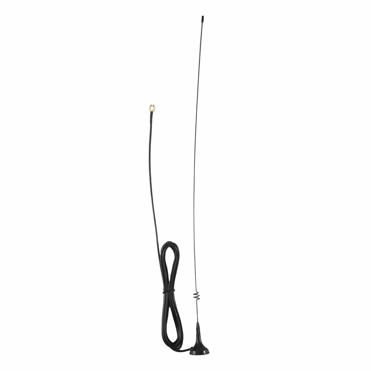 Магнитная антенна UT-108UV SMA-M 144/430 МГц VHF/UHF 48 см для Baofeng и других раций, кабель 3 м, металл, чёрная