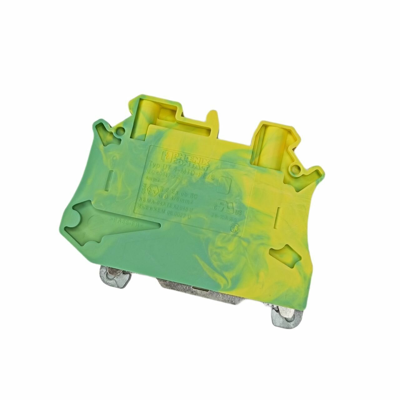 Клемма защитного провода Phoenix Contact UT 4-MTD-PE/S 3046207, 1 шт