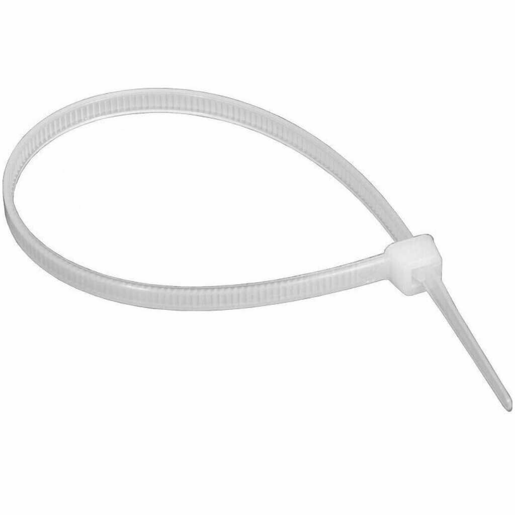 Хомут нейлоновый General Lighting Systems 4.8х250 мм, белый, 100 штук. Надежный крепеж для кабеля, артикул 475310