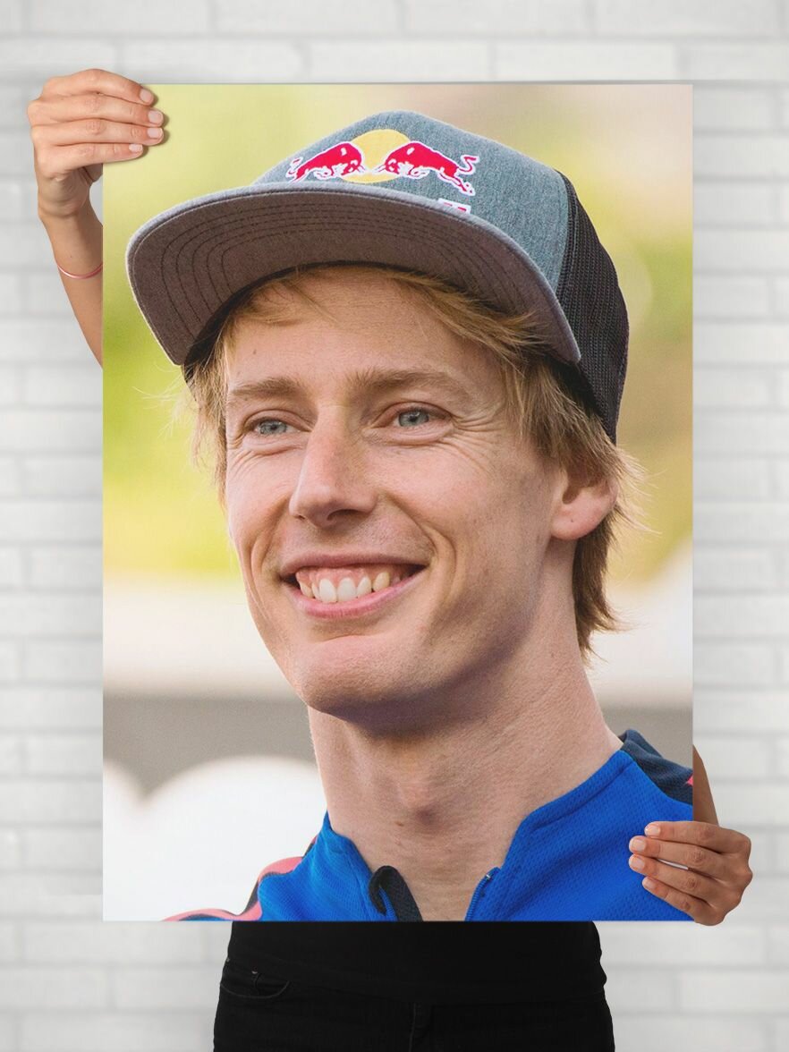 Плакат на стену для интерьера Звёзды Автоспорта - Stars of Motorsport (Брендон Моррис Хартли - Brendon Hartley 5) A2 (42x61 см)