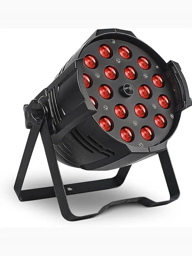 Сценический светодиодный прожектор Parllow 18x18 Вт с эффектом масштабирования, RGBWAP, 6-в-1, DMX512, активация звуком, подходит для диджейских вечеринок, дискотек, выпускных, свадеб и баров.