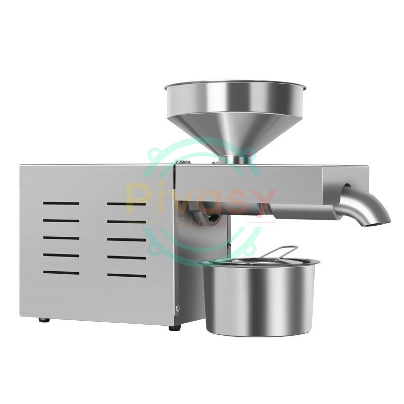 Маслопресс мощностью 500 Вт, выход масла 98%, устройство для горячего и холодного отжима, нержавеющая сталь