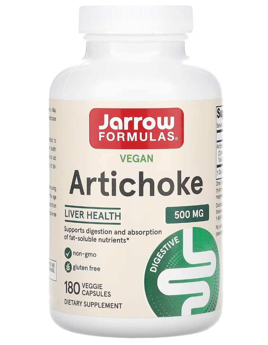 Jarrow Formulas, Artichoke, артишок, здоровье печени и очищение организма, 500 мг, 180 растительных капсул