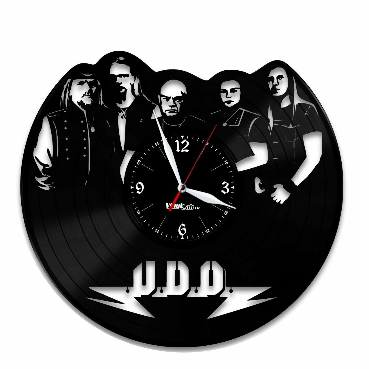 Часы из виниловой пластинки (c) VinylLab UDO, диаметр 30 см, оригинал