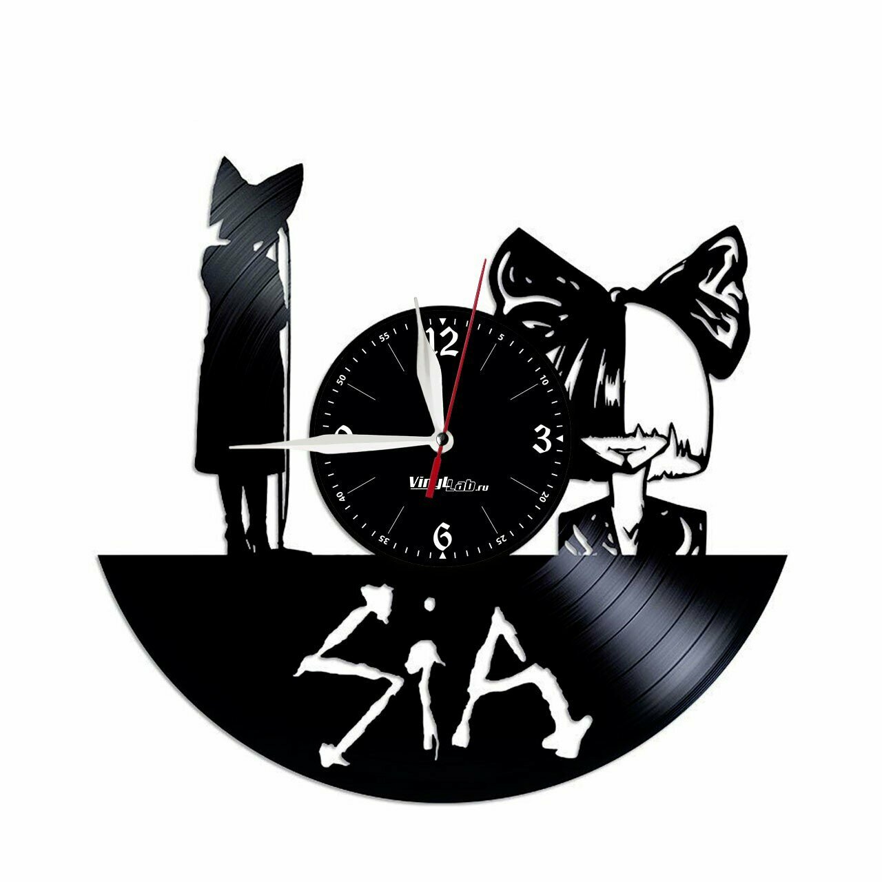 Часы из виниловой пластинки (c) VinylLab Sia, диаметр 30 см, оригинал