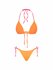 Купальник NOIRE SWIMWEAR Halterneck triangle bikini, размер XS, зеленый/оранжевы...