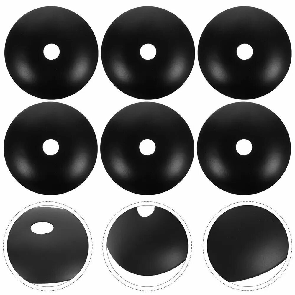 Набор из 6 чёрных металлических потолочных крышек для домашних светильников