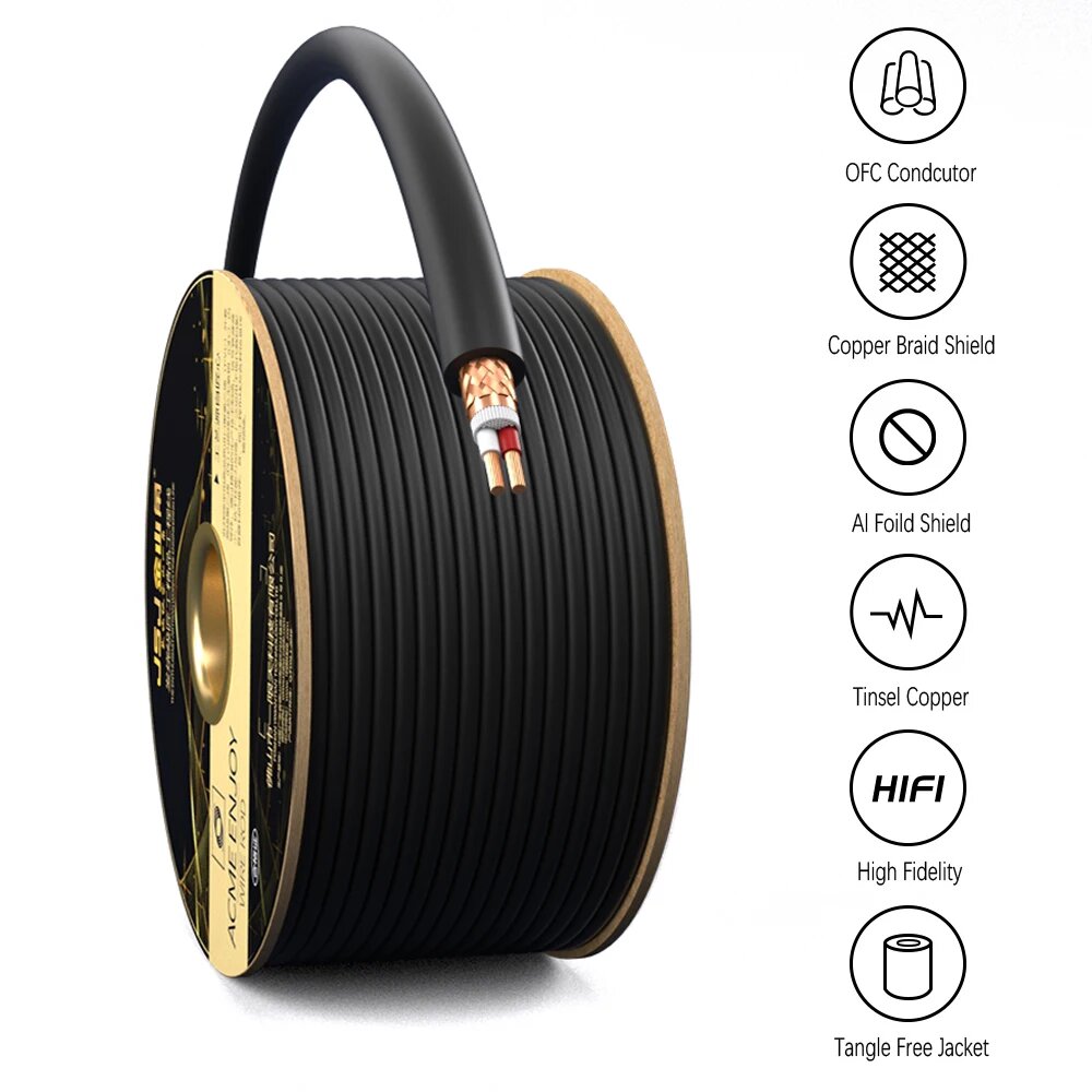 Микрофонный кабель XLR RCA AUX 6.35 мм, 10 м, 131A