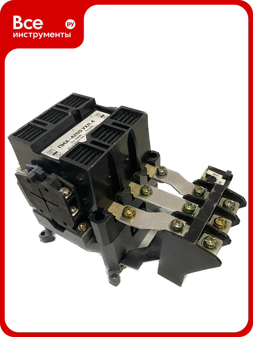 Пускатель электромагнитный ООО ЭТК ПМА-4200 УХЛ4 В, 380В/50Гц, 2з+2р, 63А, с реле РТТ-22100000000287