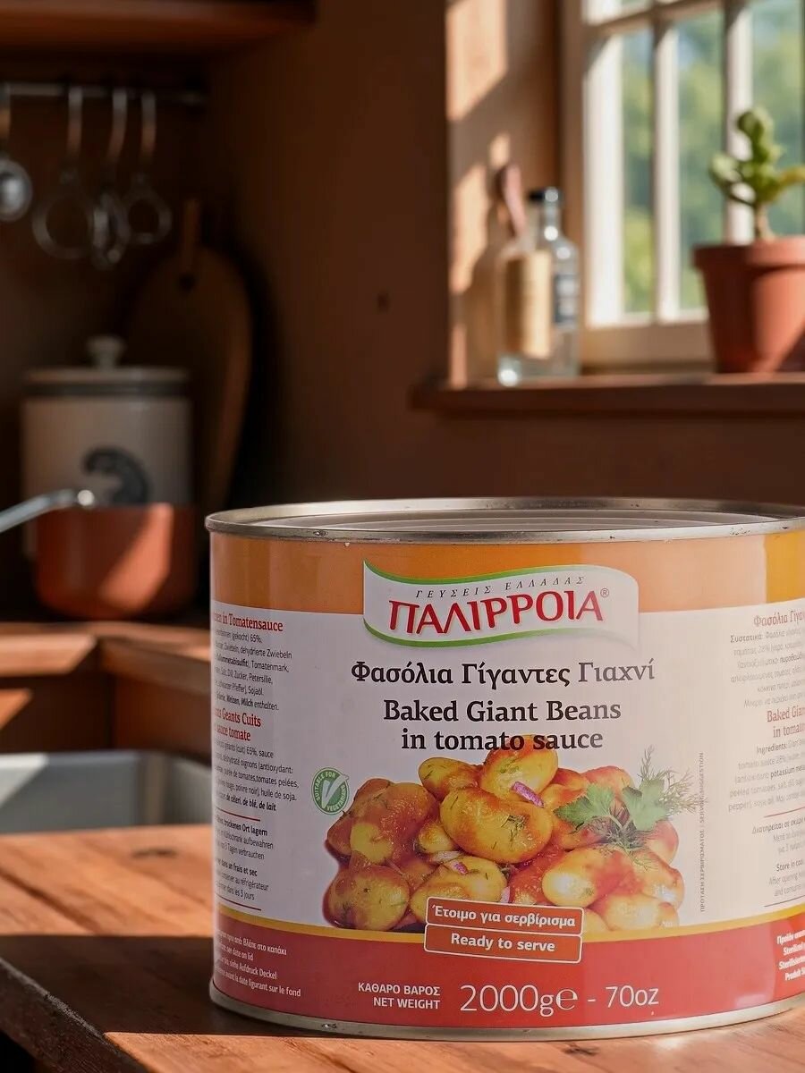 Фасоль печеная, в томатном соусе, PALIRRIA 2000г