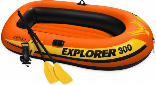 Лодка надувная Intex Explorer 300 Set, 211 х 117 см + ручной насос, пластиковые весла