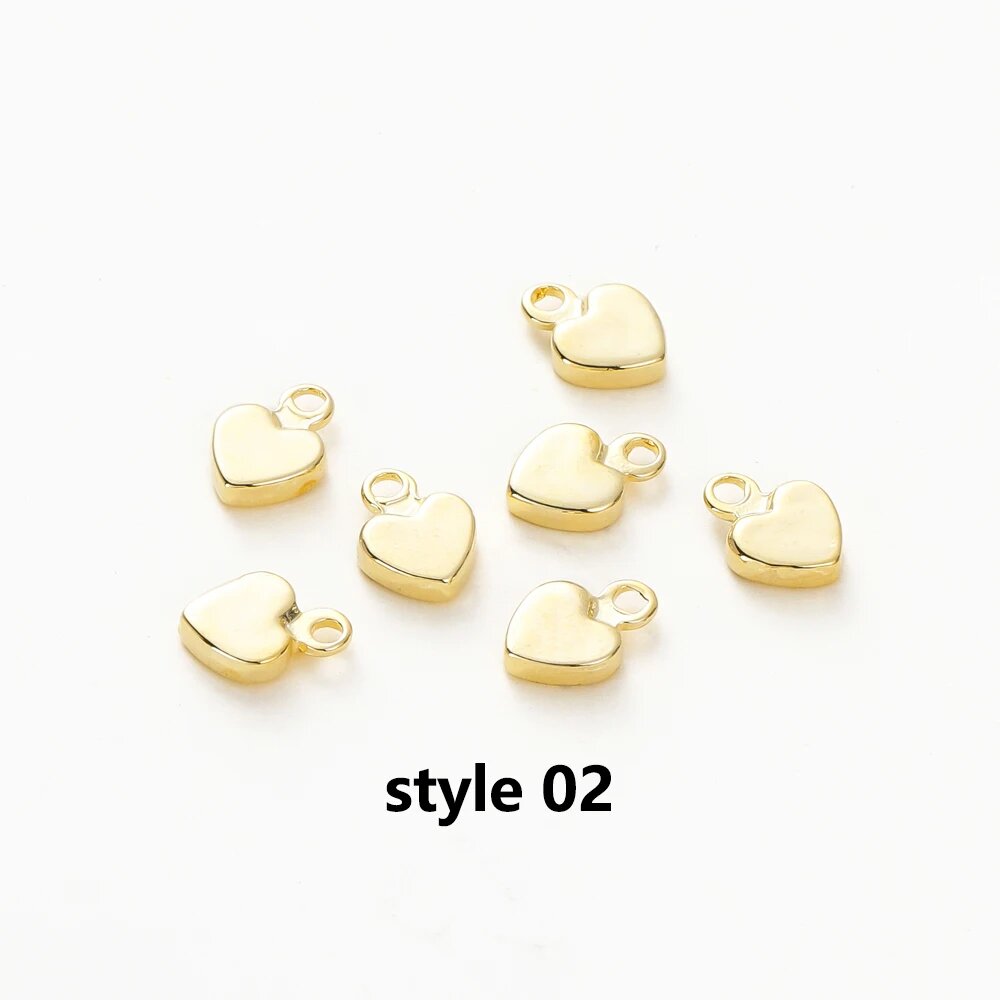 20 шт. подвески сердце позолота 14K, style 02