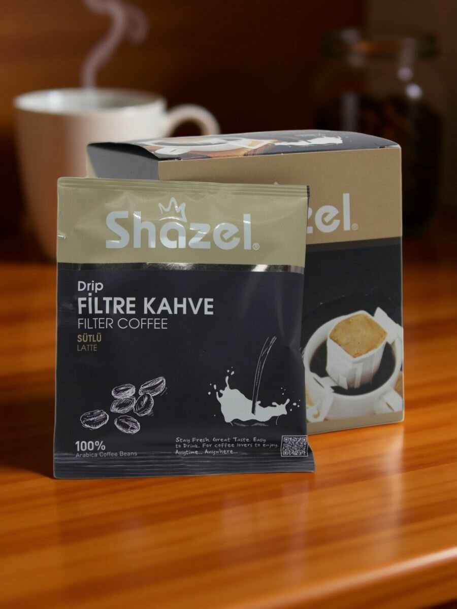 Shazel Sutlu Latte Кофе со вкусом молочный латте 12шт по 15гр