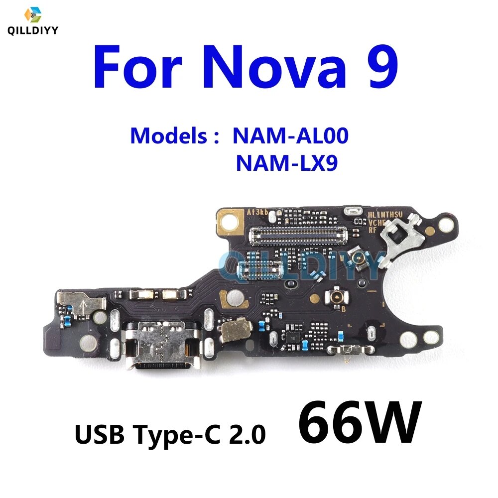 Плата зарядного порта, гибкий кабель USB Type-C для быстрой зарядки, микрофон для Huawei Nova 9