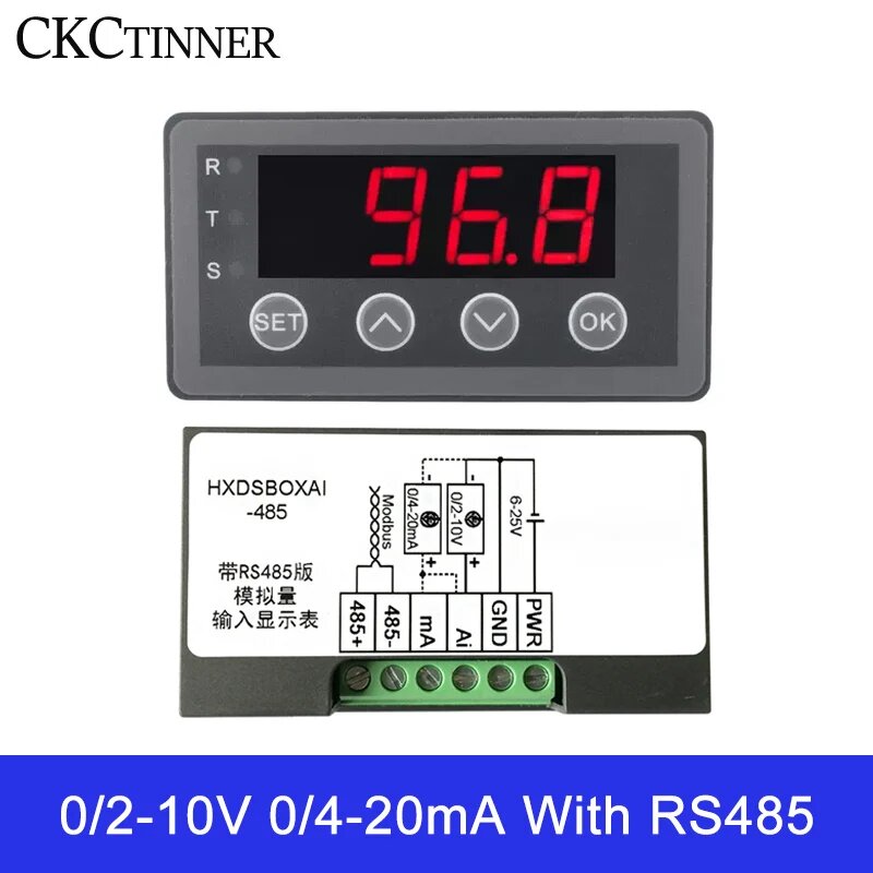 Аналоговый измеритель напряжения CKCTINNER HXDSBOXAI-NR/485 With RS485