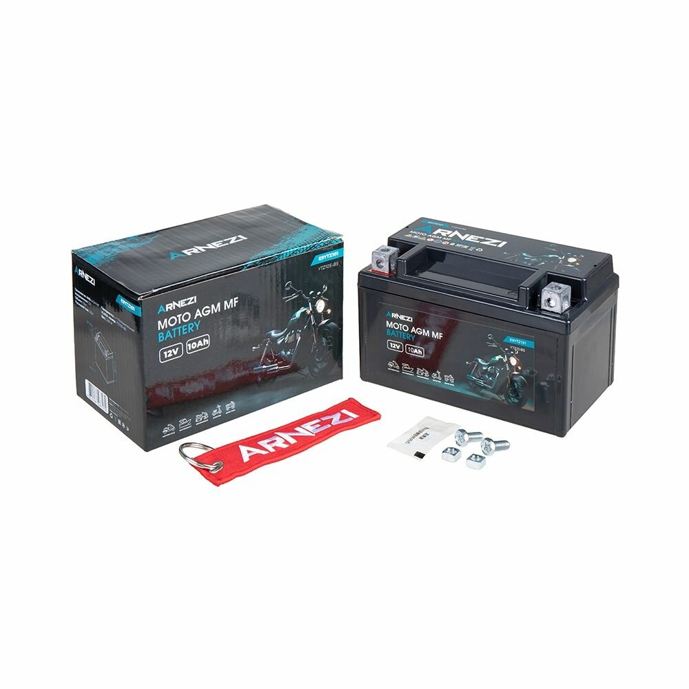 Аккумулятор для мотоцикла AGM 12В 10 А/ч прямой L(+) 150х87х95 YTZ10-BS EN120 A, арт E9YTZ101