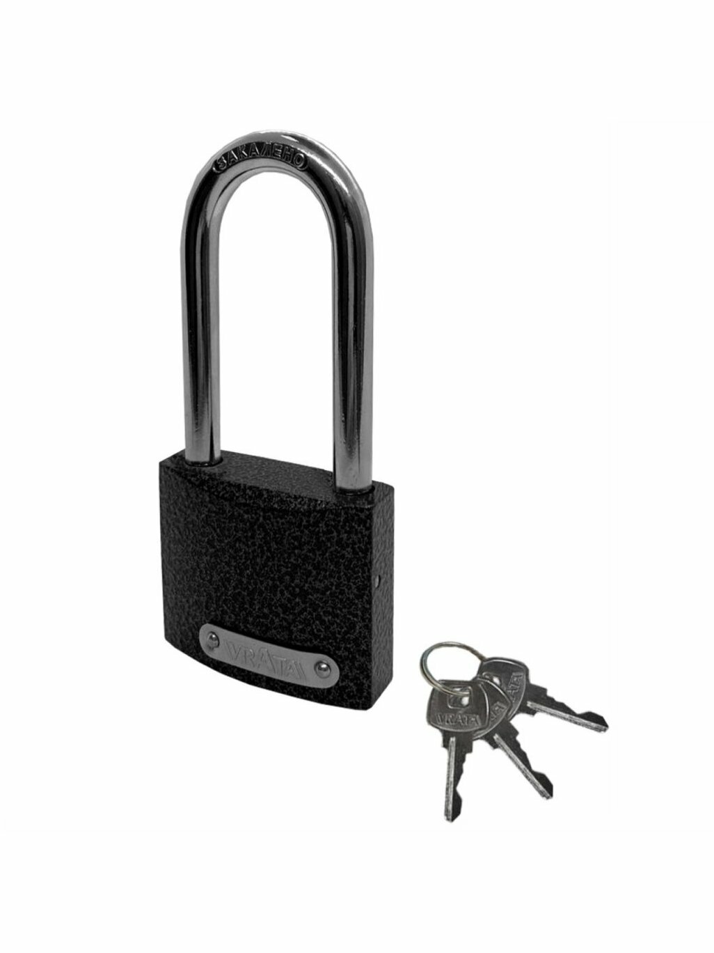 Замок навесной Vrata BC-HG36-32L, дисковый, серый, 3 ключа, чугунный корпус, диаметр дужки 5 мм, автоматическое запирание