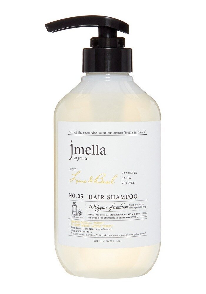 Jmella In France Lime & Basil - Hair Shampoo Шампунь для волос "лайм и базилик" 500 мл.