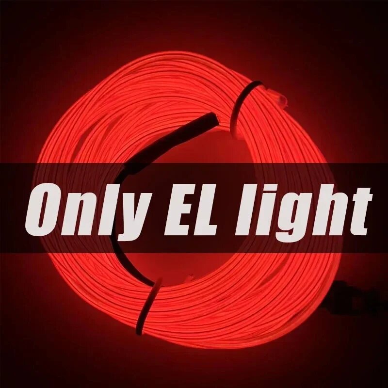 EL Wire RGB 1M Подсветка 5M, red Line Only