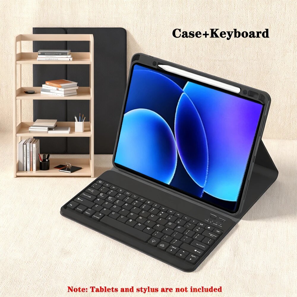 Черный чехол-клавиатура для Xiaomi Pad 8/8 Pro, Portuguese