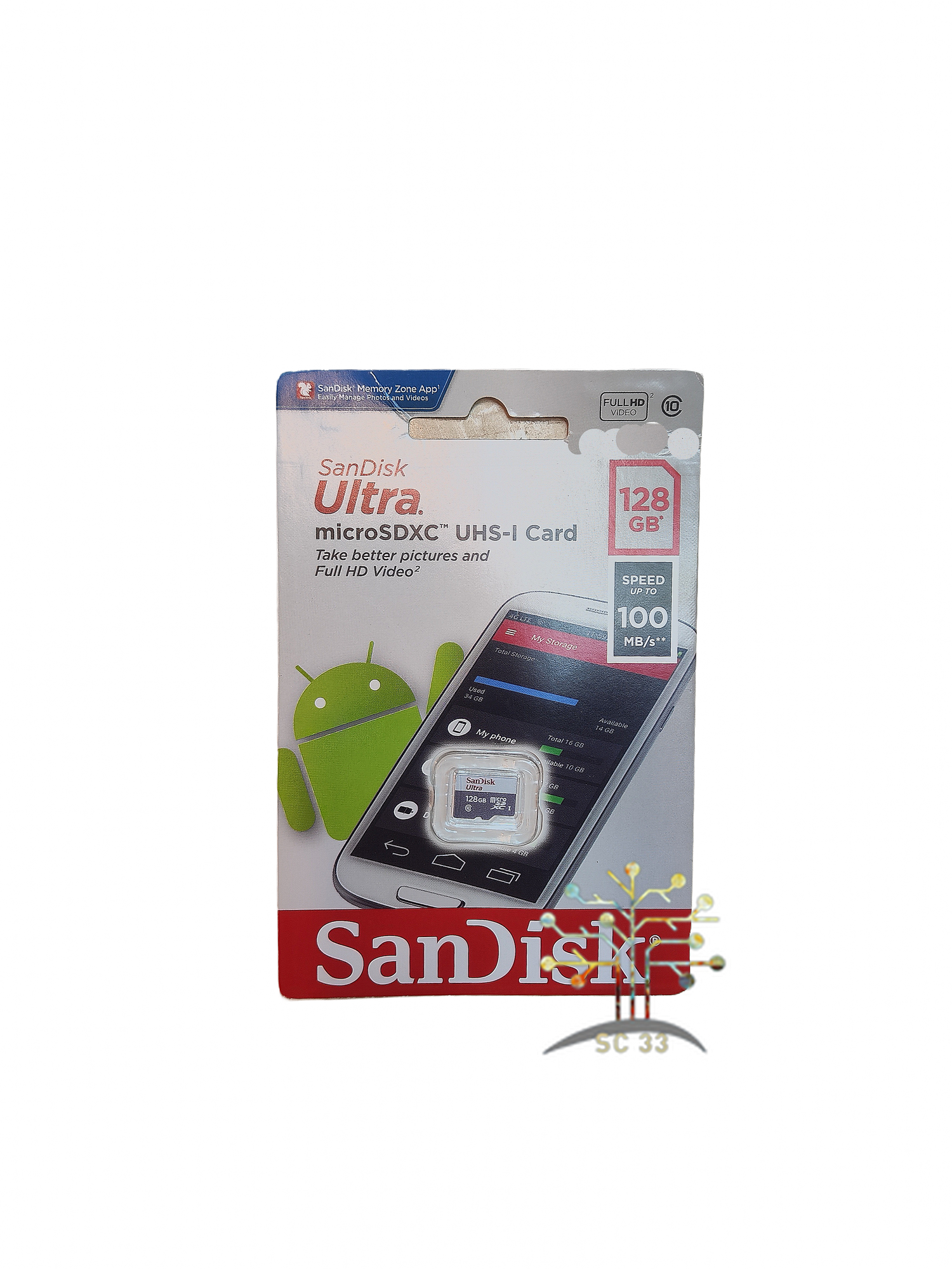 Карта памяти SanDisk ULLTRA microSDXC 128GB Class 10 UHS-I (100 Mb/s)