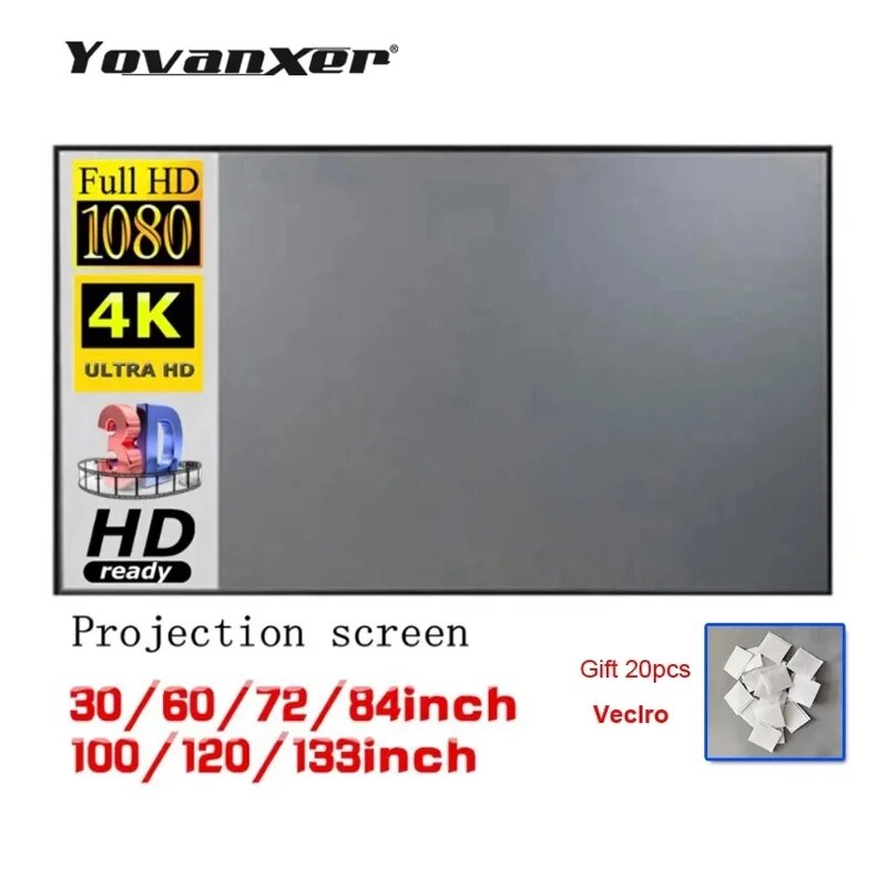 Портативный проекционный экран Yovanxer, 110 дюймов, металл