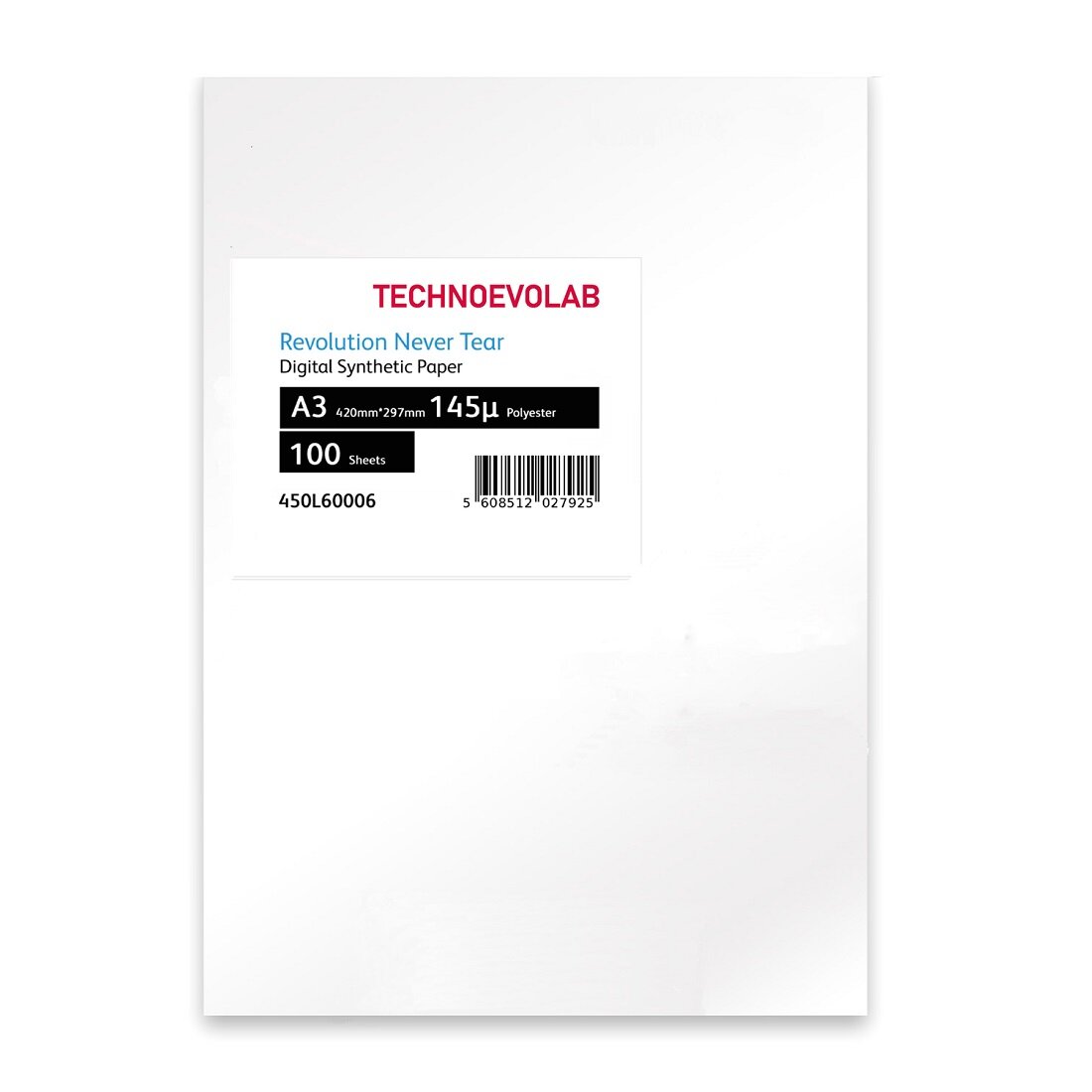 Technoevolab Revolution NeverTear 450L60006 бумага синтетическая A3 (297x420 мм) 145 мкм, 100 листов