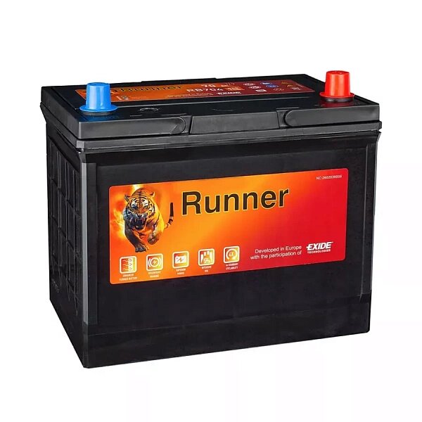 Автомобильный аккумулятор RUNNER 70R RB704 560A ОП (266х172х223) 353x175x190