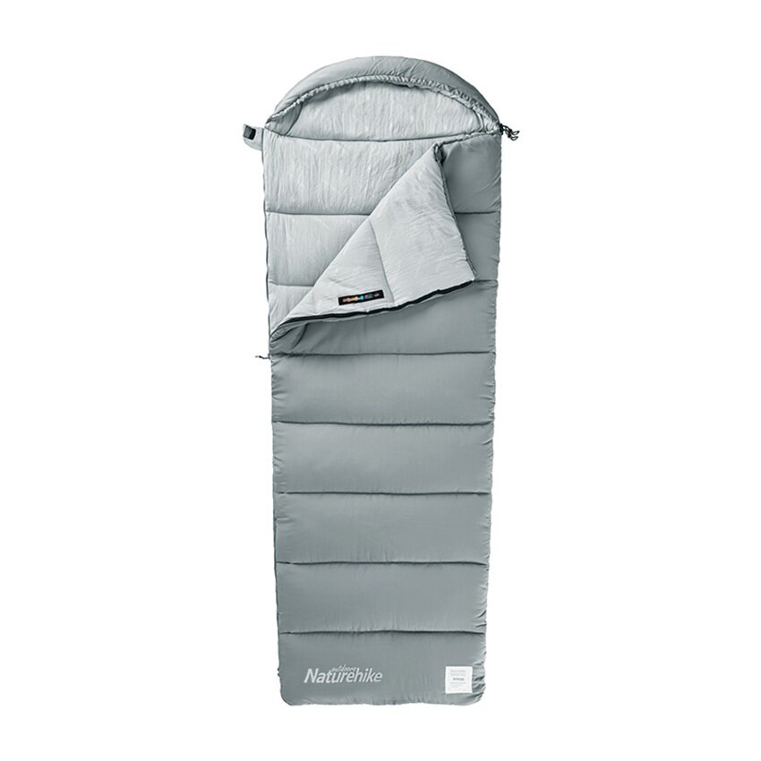Мешок спальный Naturehike Envelope M400, (190+30)х80 см, (правый) (ТК: +1C), серый, арт. NH20MSD02-GM400